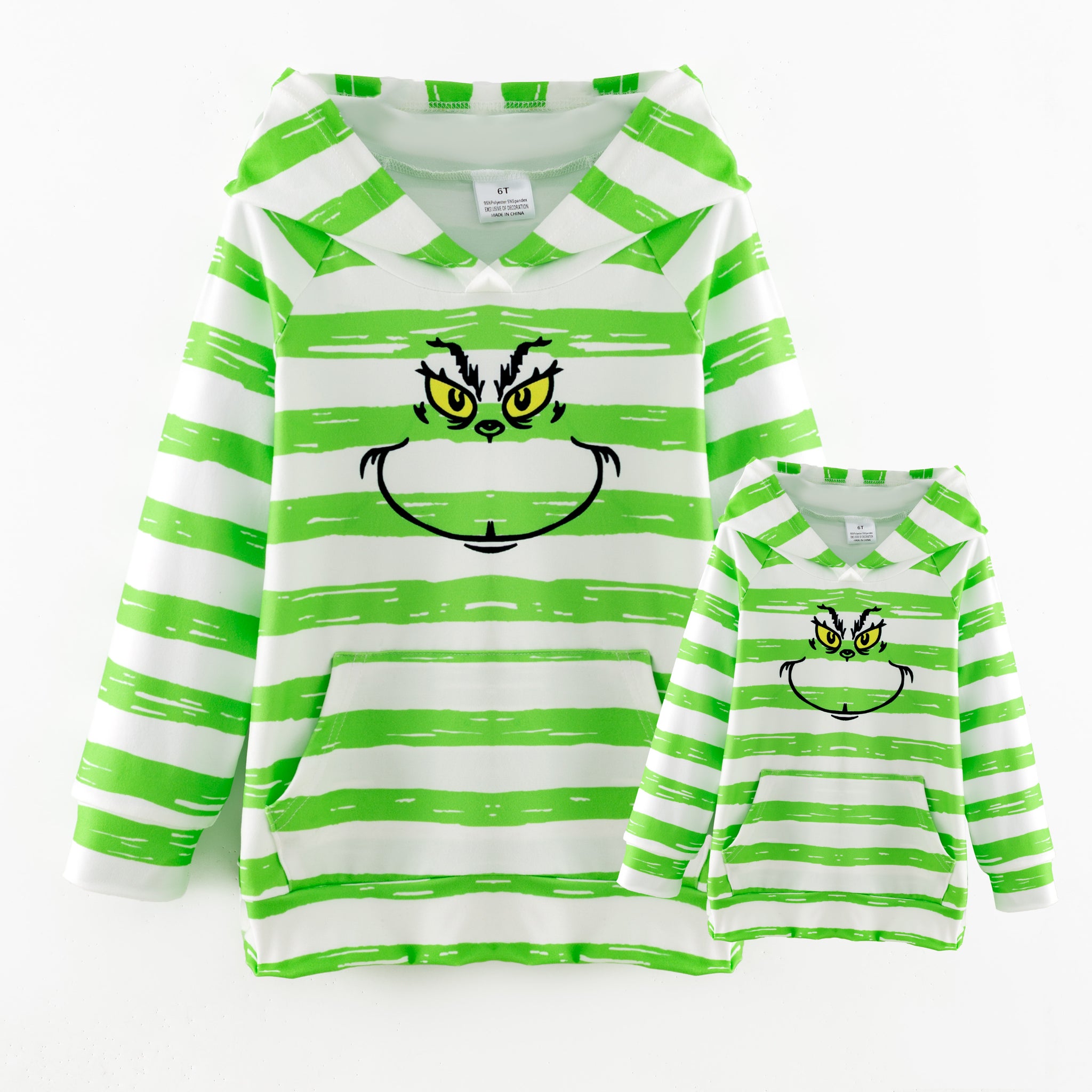 （Pre Order,Prepack Zone）Family Cartoon Print Hoodie