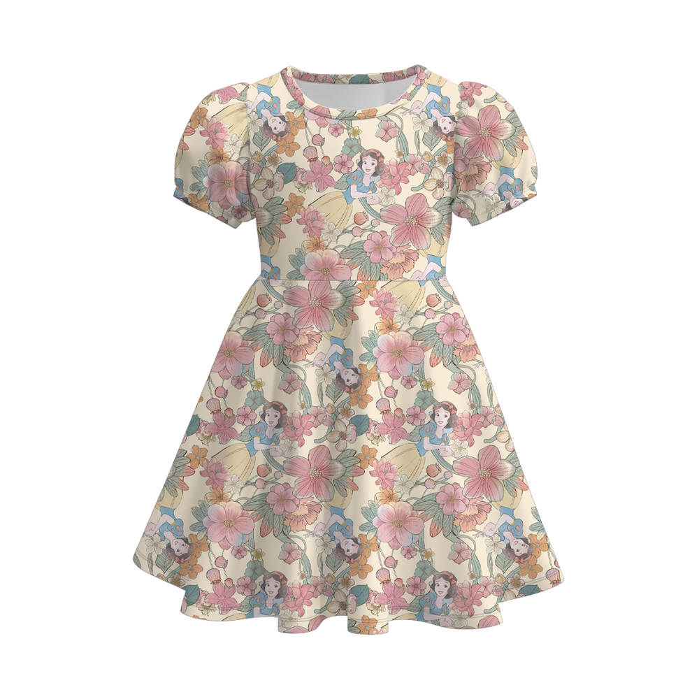 （Pre Order）Girls Summer Snow White Print Dress