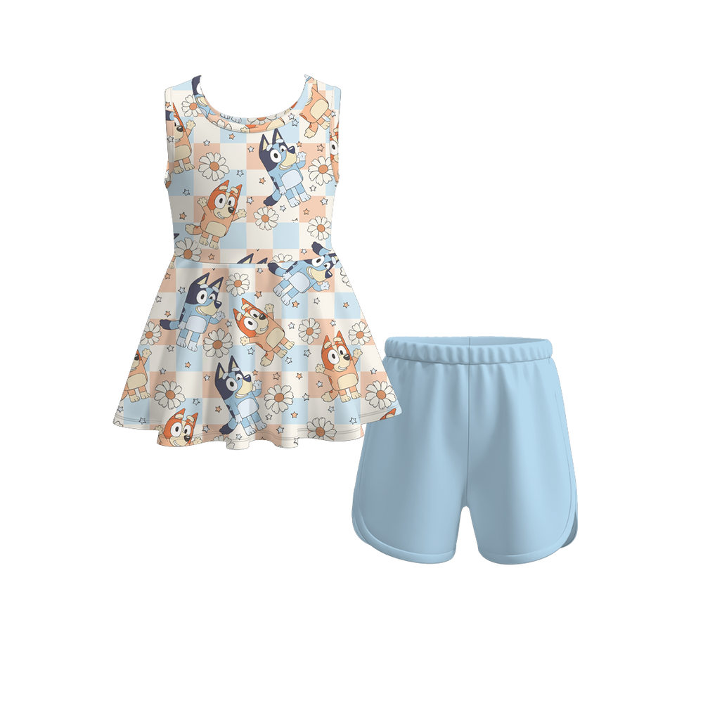（Pre Order）Girls Character Cartoon Shorts Set