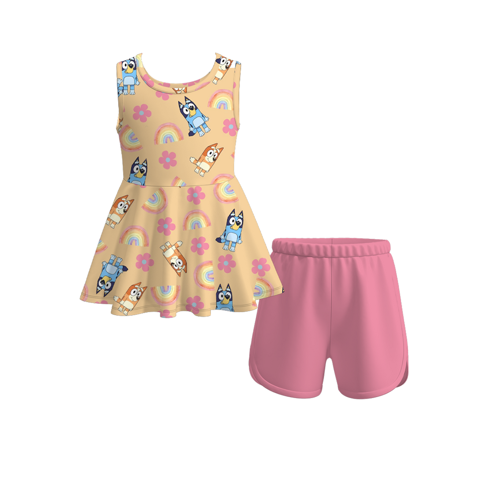 （Pre Order）Girls Character Cartoon Shorts Set