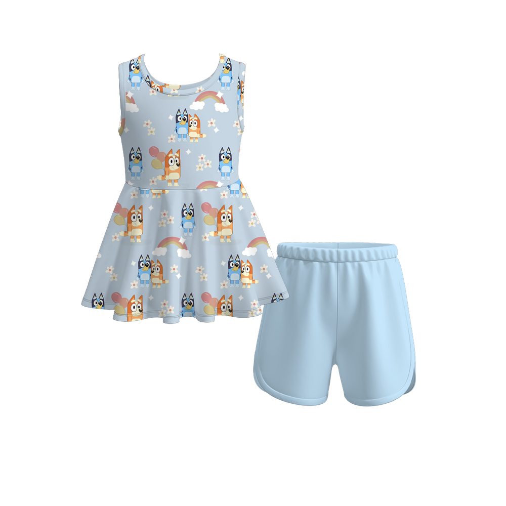 （Pre Order）Girls Character Cartoon Shorts Set