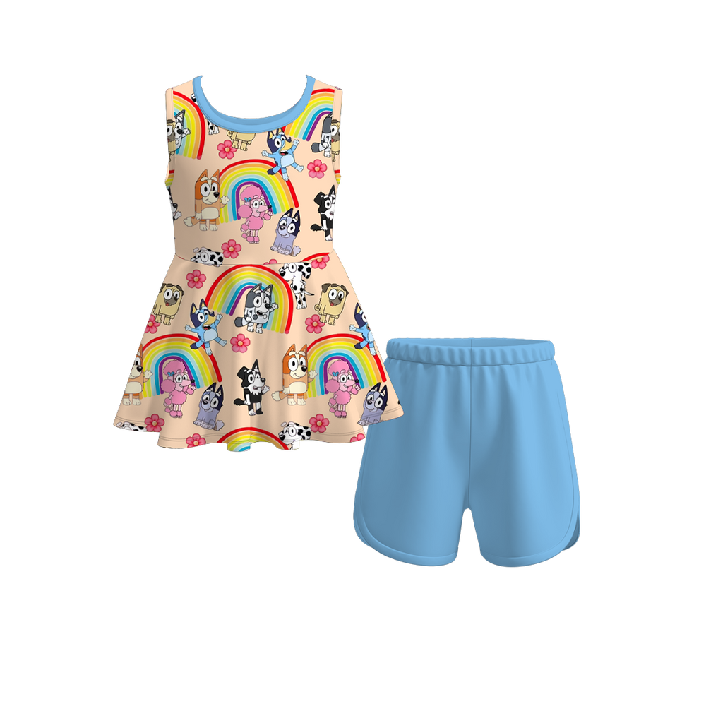（Pre Order）Girls Character Cartoon Shorts Set